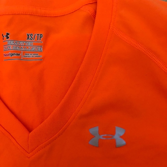Under Armour | Tops | Bright Orange Under Armour Shirt | Poshmark